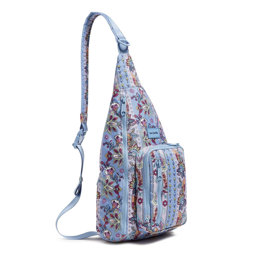 Purple Sling Backpack - Provence Paisley Stripes | Vera Bradley