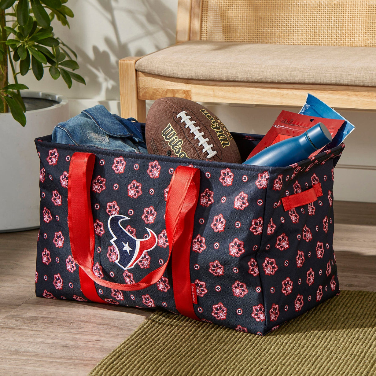 Houston Texans NFL Large Car Tote | Vera Bradley Houston Texans NFL Large Car Tote | Vera Bradley