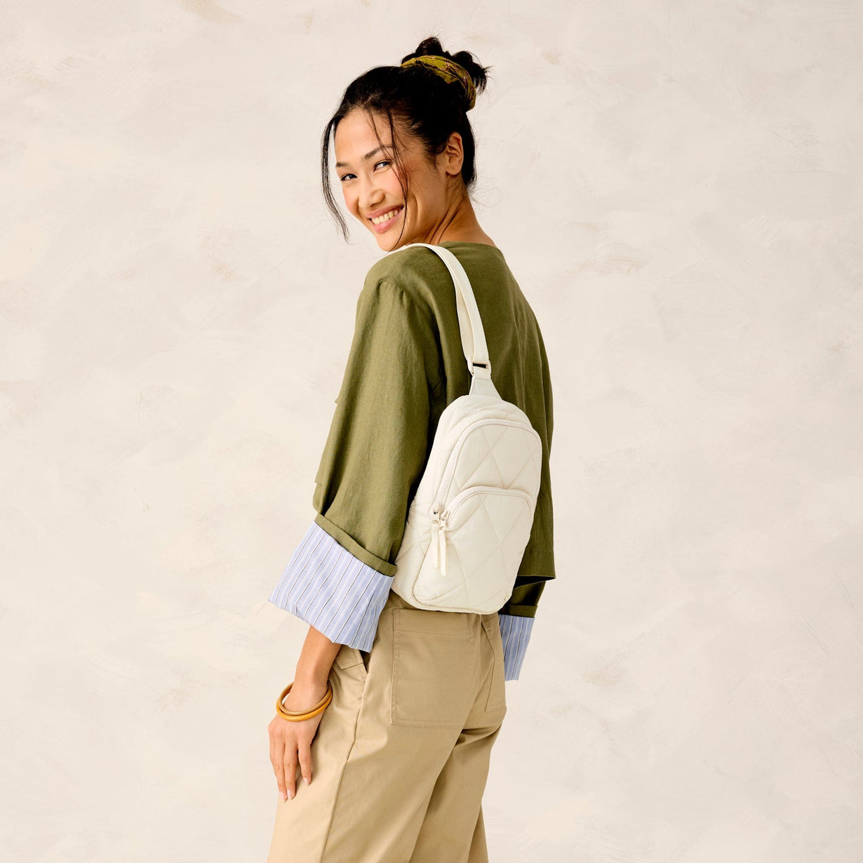 Lorman Sling Backpack - Featherweight | Vera Bradley